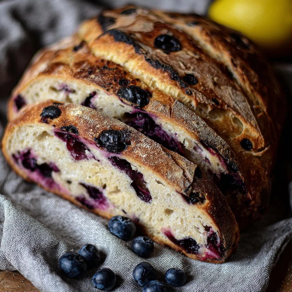 Lemon Blueberry Sourdough Bread Recipe