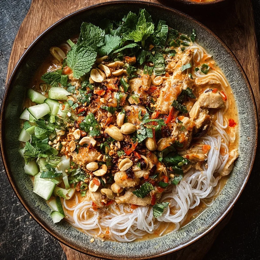 Thai Peanut Chicken Noodle Bowls